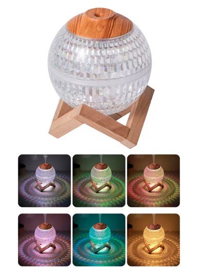 Buy 350ML Home Bedroom Crystal Ball Humidifier Desktop Colorful ...